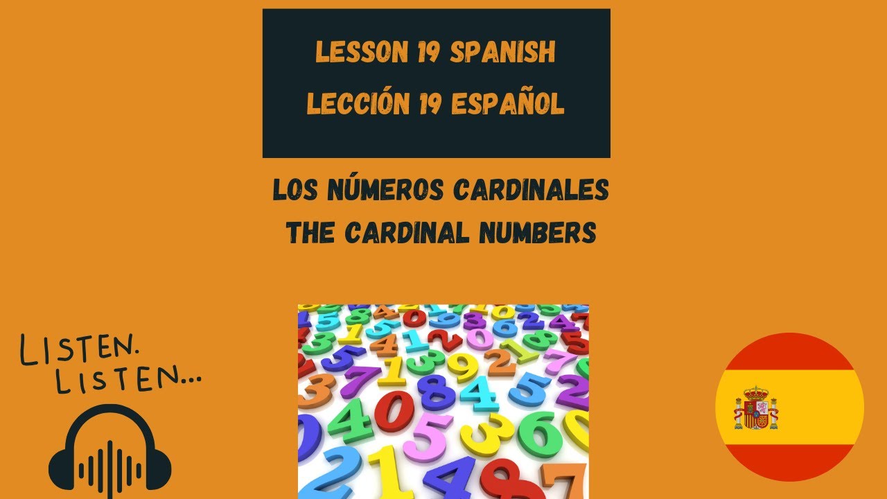 Cardinal Numbers in Spanish | Numeros Cardinales | Learn Numbers in ...