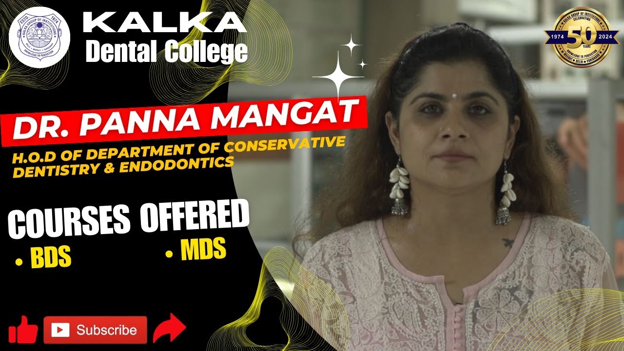 Dr. Panna Mangat H.O.D of Department of Conservative Dentistry and ...