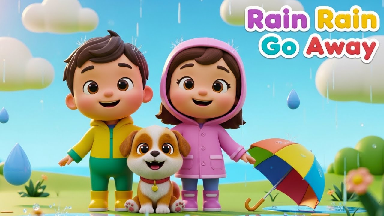 Rain Rain Go Away 🌧️☀️ | Kids Nursery Rhyme & Weather Learning Poem ...