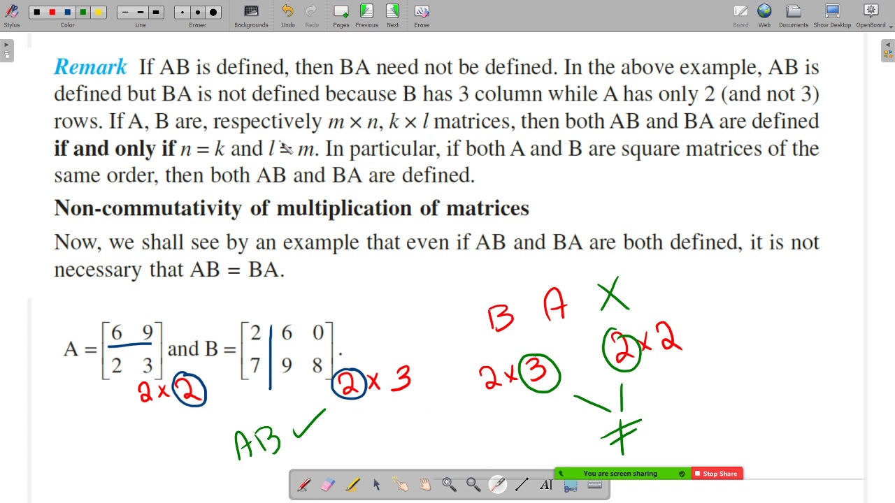 3.4 | Matrix Multiplication criteria for AB and BA - YouTube