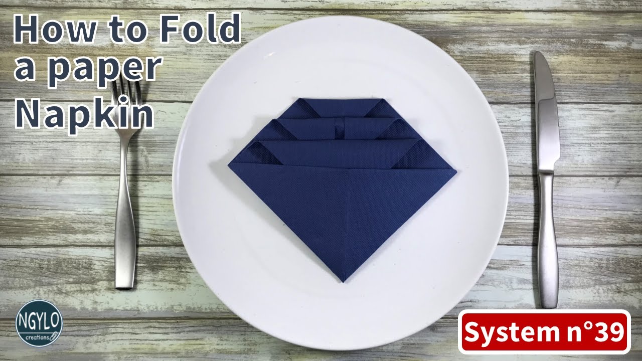 How to fold a Napkin - Diamond | Napkin Folding - YouTube