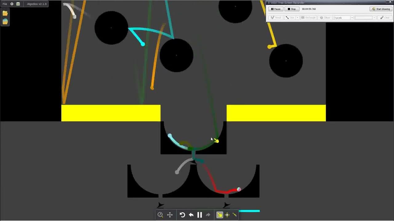Push To The Last Games 3X Color Random In Algodoo Marble Race Easy - YouTube