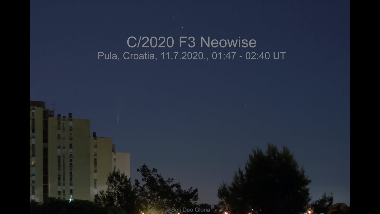 Neowise 2020 07 11 timelapse 4K - YouTube