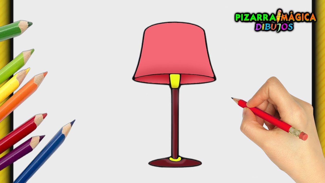 CÓMO DIBUJAR UNA LÁMPARA? ¡PASO A PASO, SIMPLE Y FÁCIL! DIBUJAR OBJETOS ...