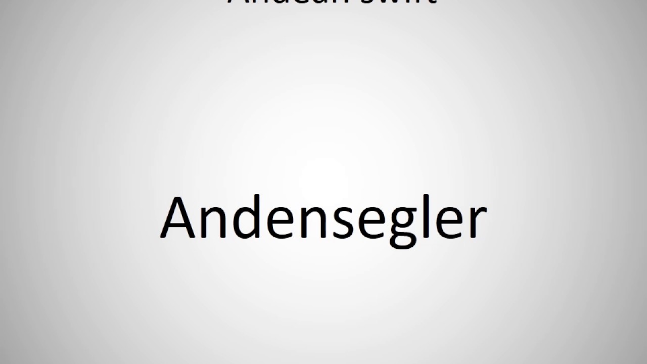 How to say Andean swift in German? - YouTube