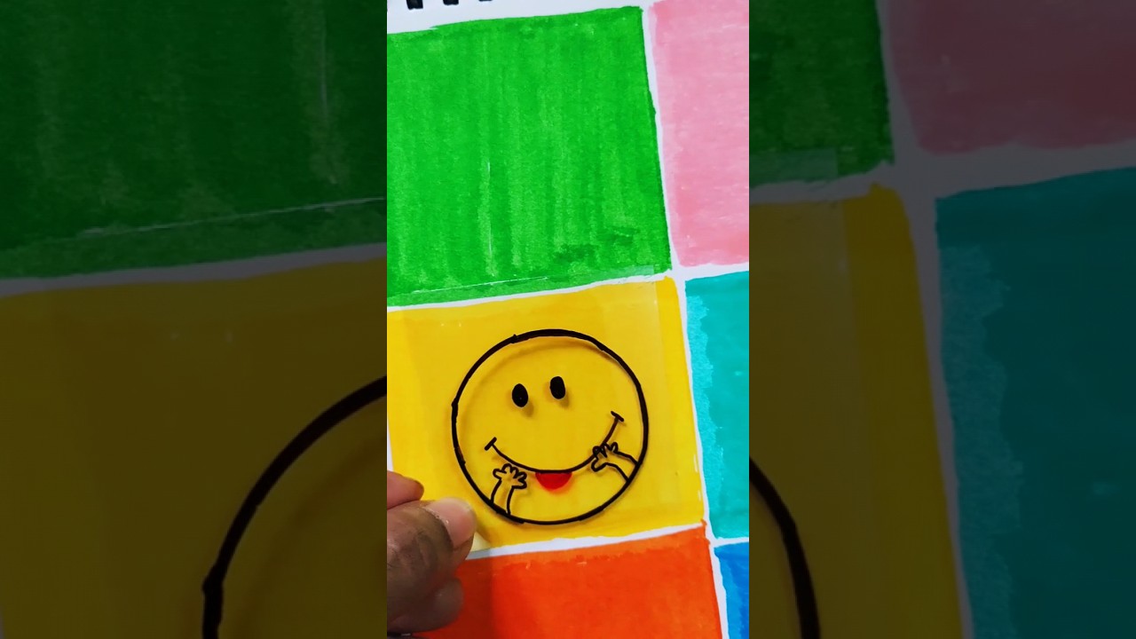 cute smiley face with different colour effect #viral #cute #satisfying ...