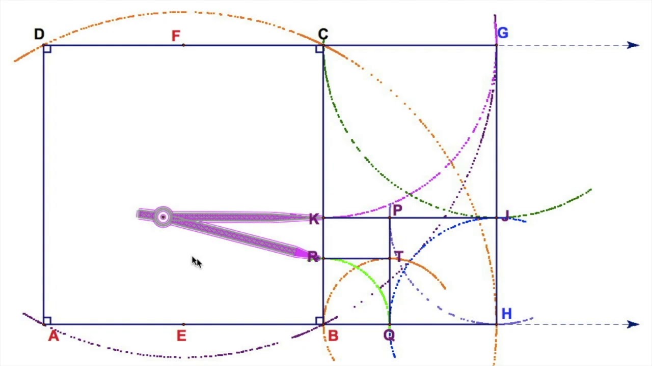 Golden Spiral Compass approximation - YouTube
