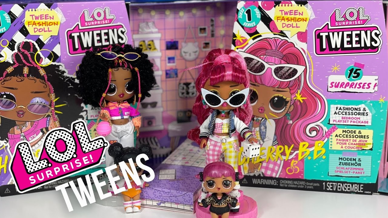First Unboxing LOL Surprise B.T.W. Tweens dolls Hoops and Cherry BB ...