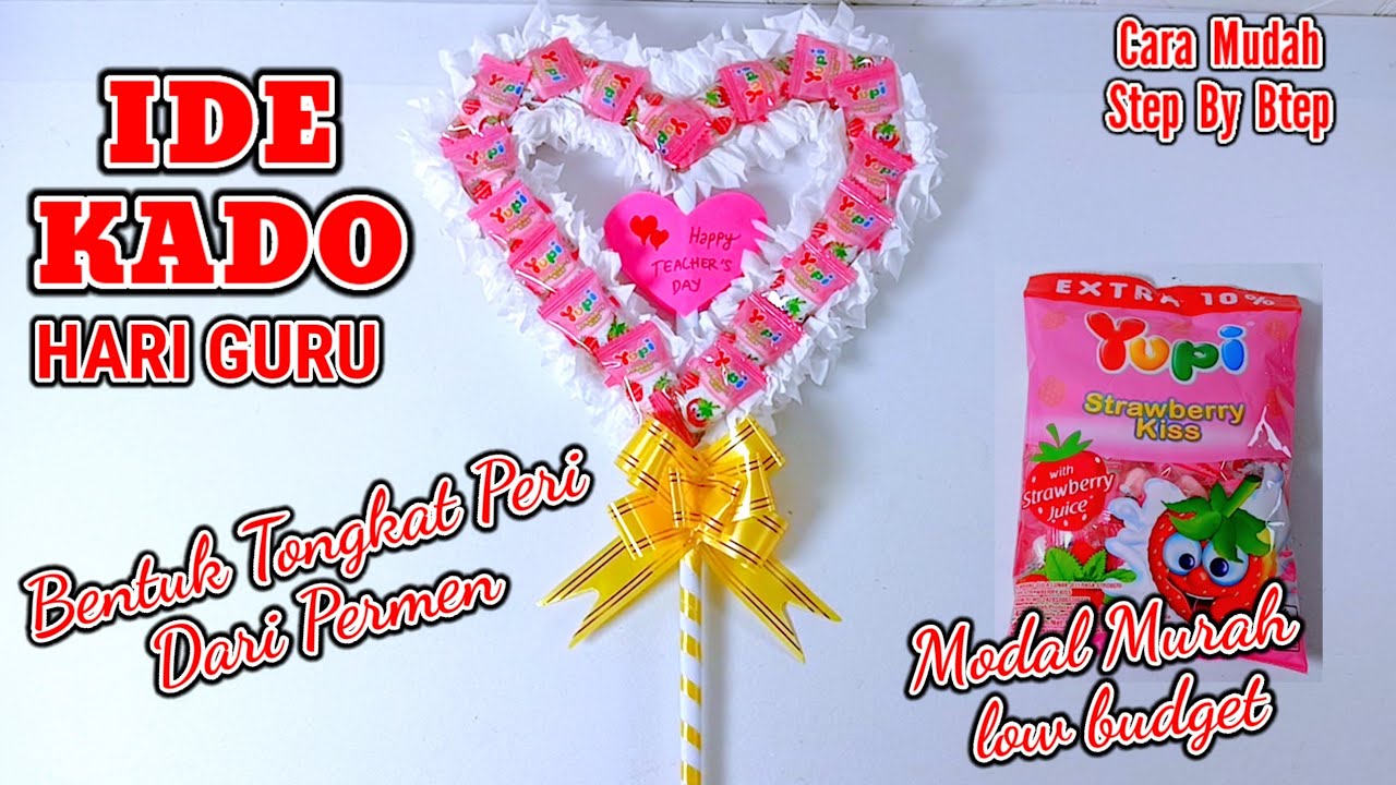 Ide Kado Hari Guru Dari Permen / Cara membuat Tongkat Peri Dari Permen ...