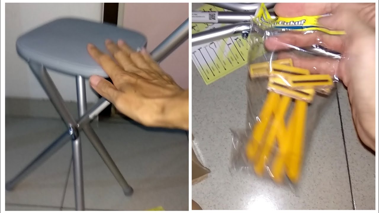 Unboxing shaving razor and chair staff tongkat duduk dan pisau cukur ...