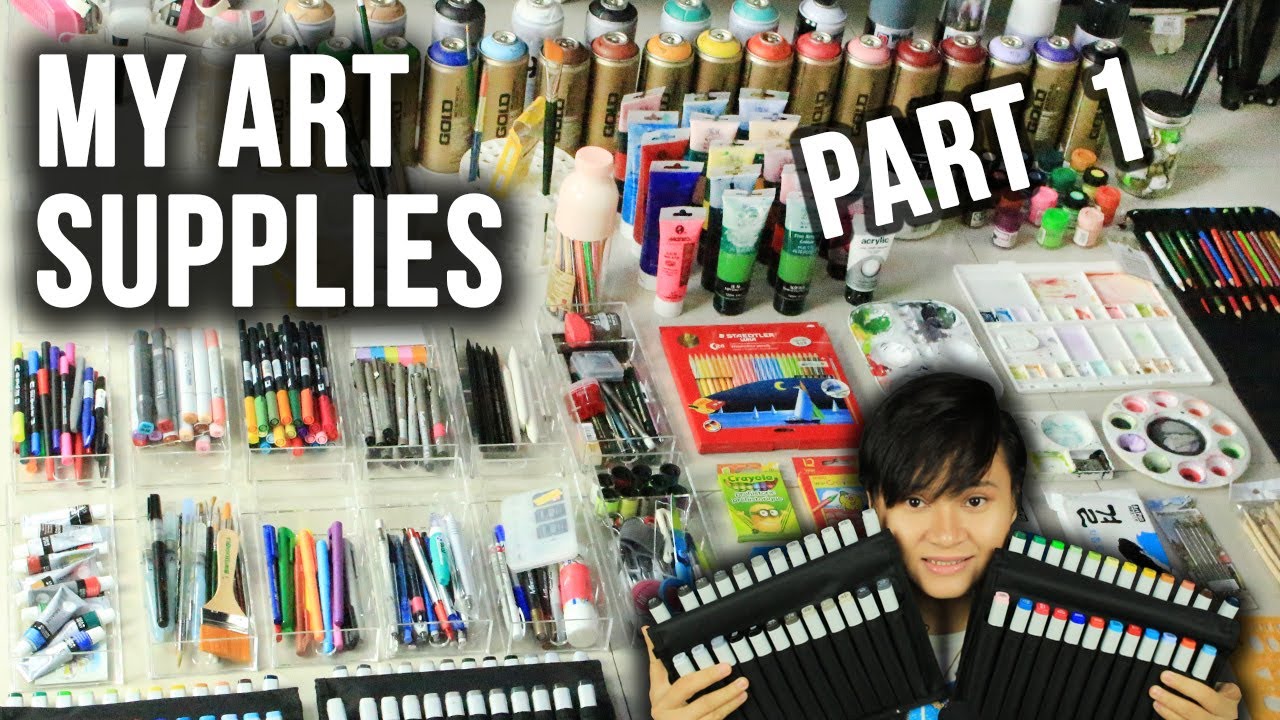 MY MASSIVE ART SUPPLIES COLLECTION | STATIONERY | PART 1 - YouTube