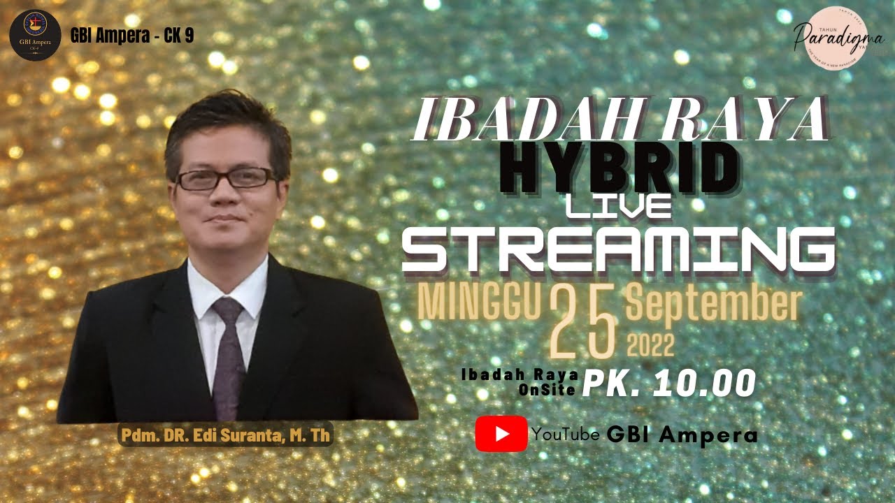 Pdm. DR. Edi Suranta, M. Th || IO 25 SEPTEMBER 2022 || GBI Ampera - YouTube