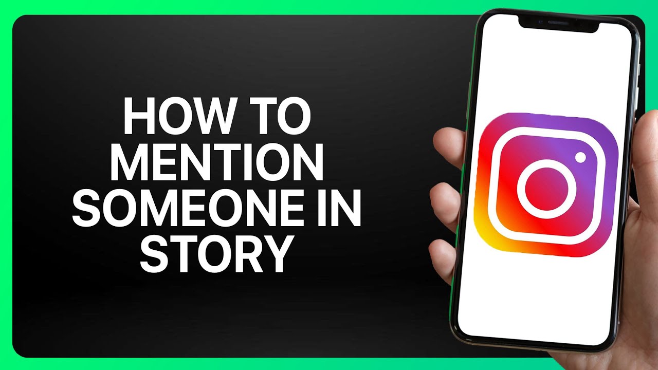 How To Mention Someone On Instagram Story Tutorial - YouTube