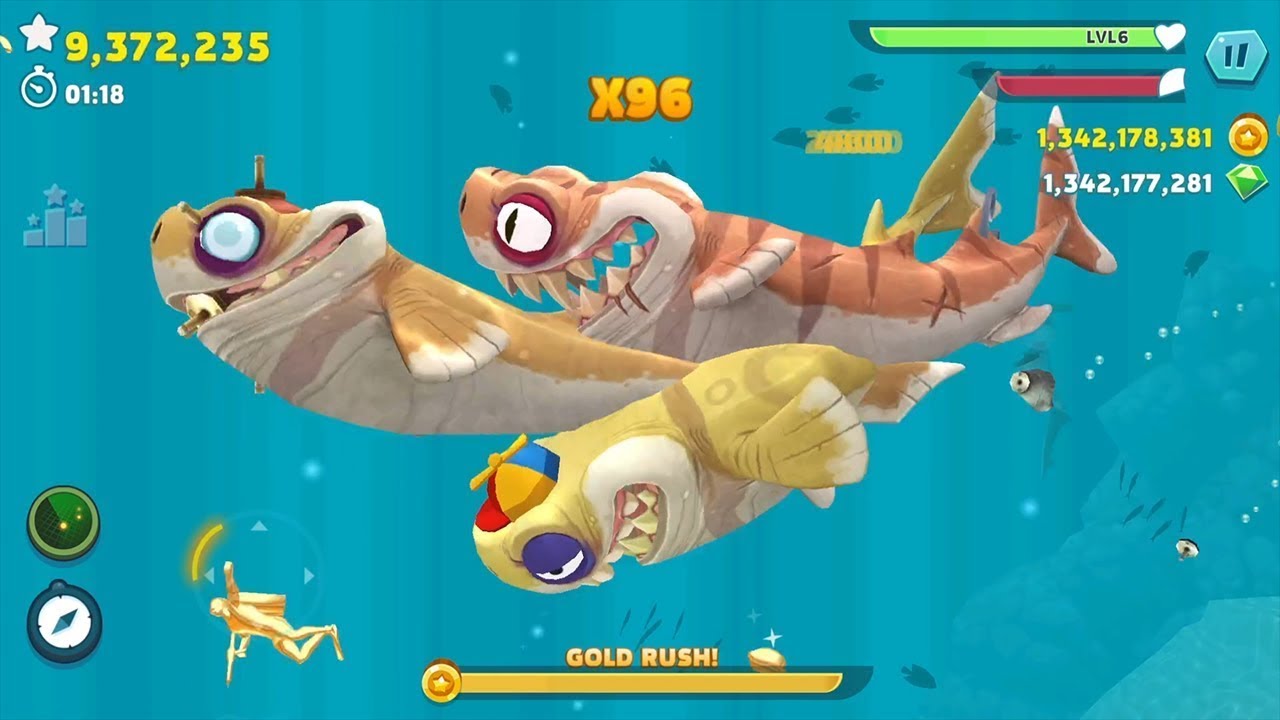 Hungry Shark Evolution NUEVO TIBURÓN FIN, FINN Y FINNY AL MAXIMO NIVEL ...