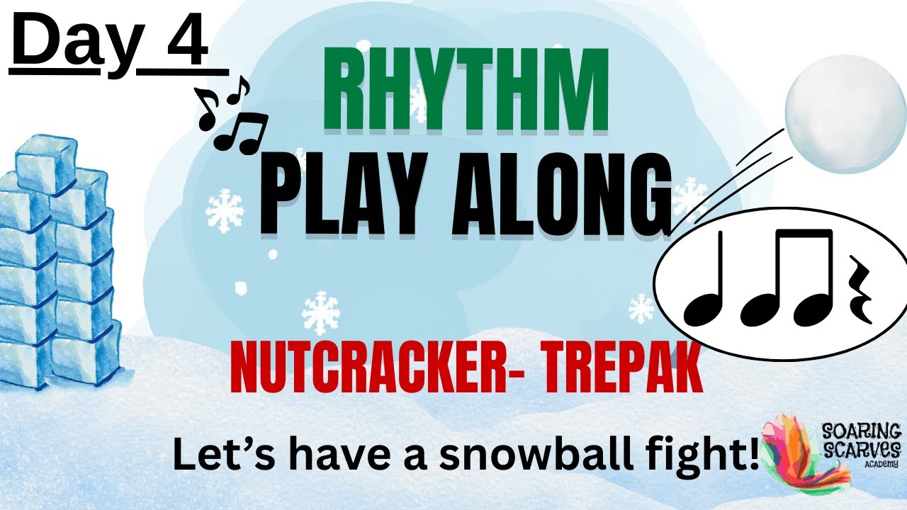Nutcracker Trepak Rhythm Play-Along –Snowball Fight Activity (Ta, Titi ...