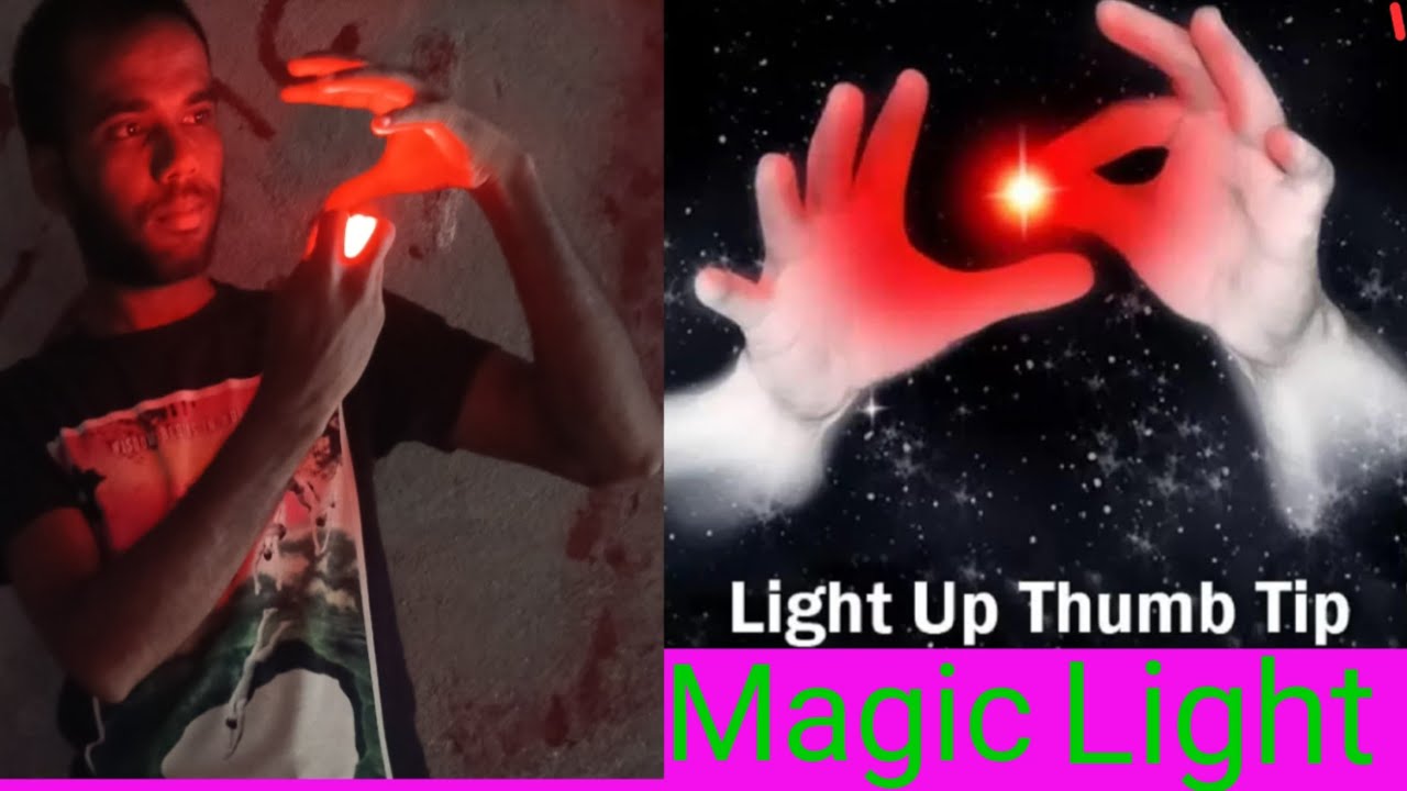 MilesMagic Set of 2 Magic Rubber Thumb Tip Light Up Flash Lights from ...