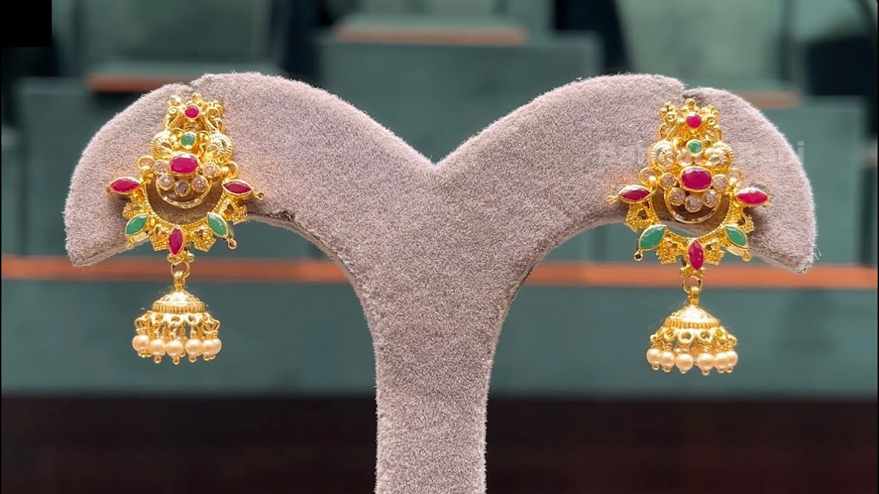 New Earrings Designs | Traditional look Lightweight earrings designs ...