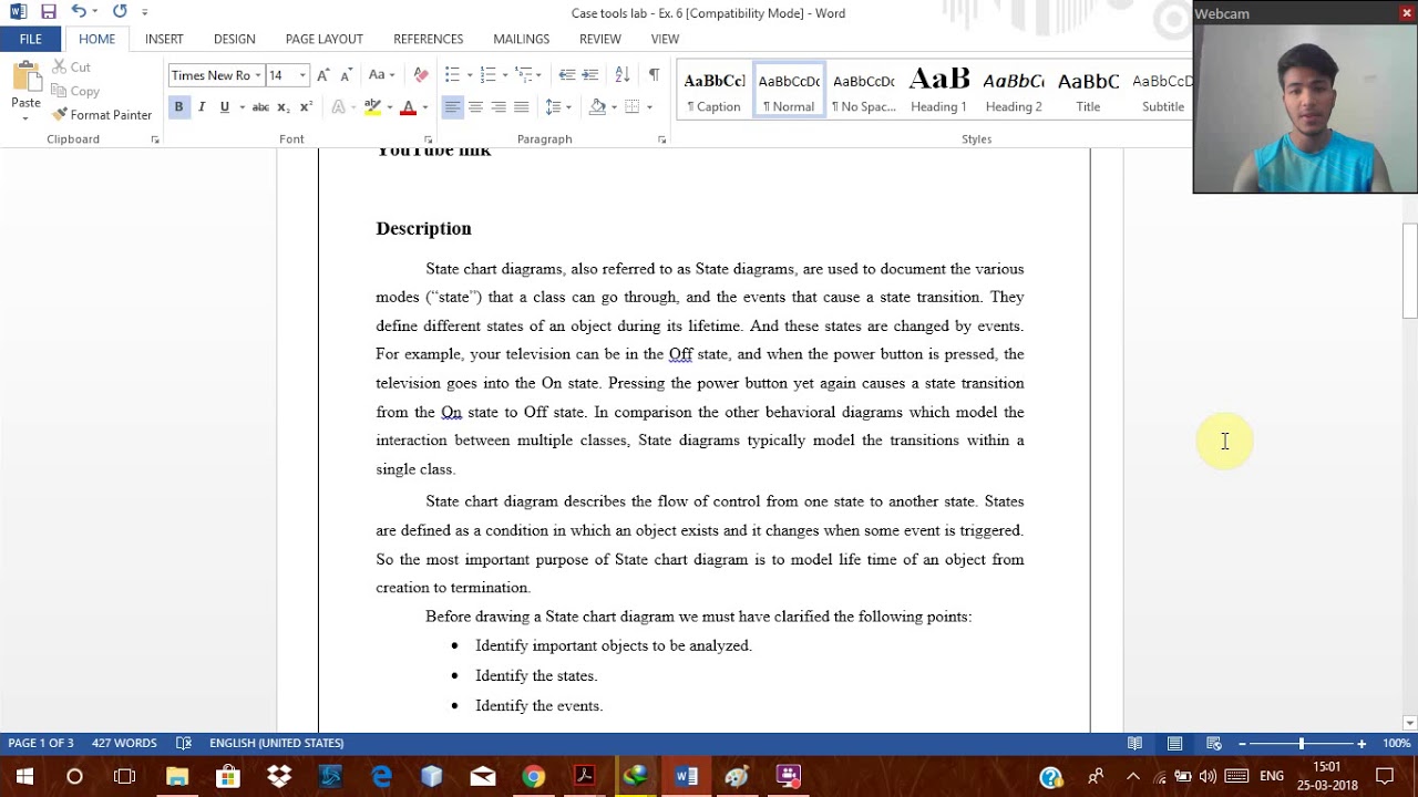 STATE-CHART DIAGRAM of Conference Management System - YouTube