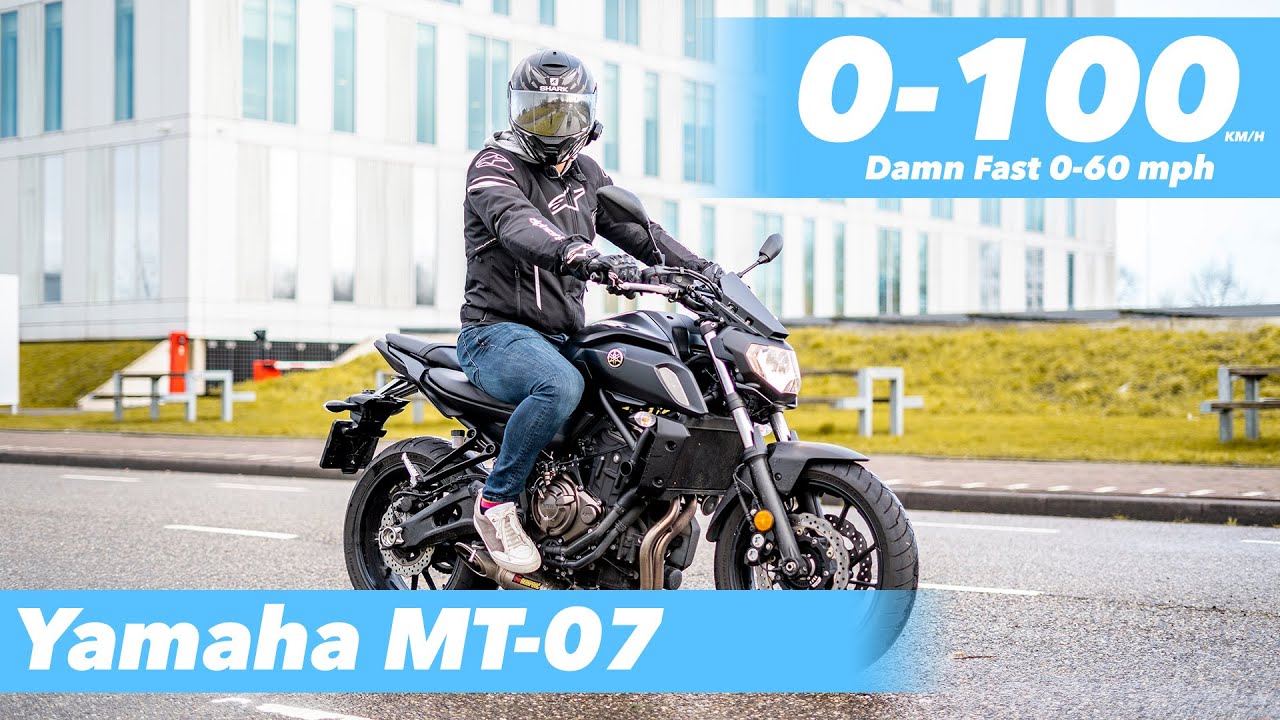Yamaha MT-07 2020 AKRAPOVIC 0-100 Acceleration + Sound (LOUD) - YouTube