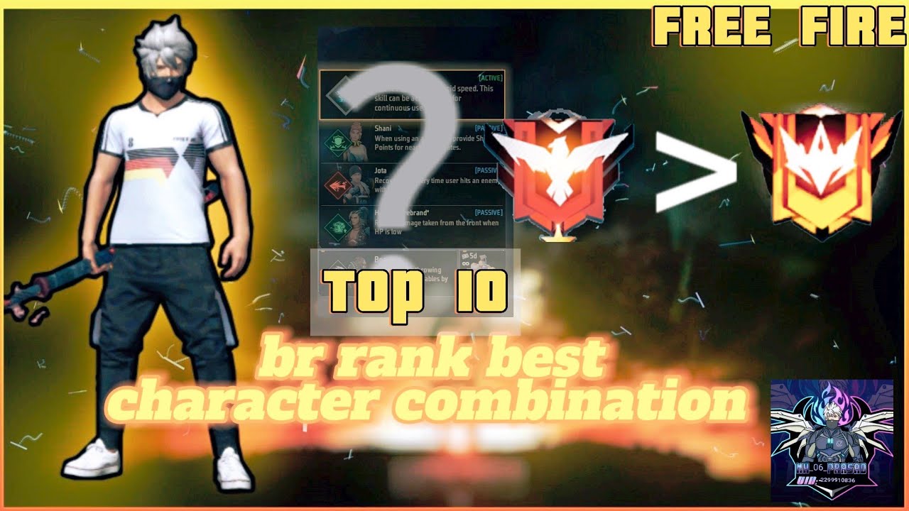 Free Fire Br Rank Best Character Combination |Top 10 Character ...