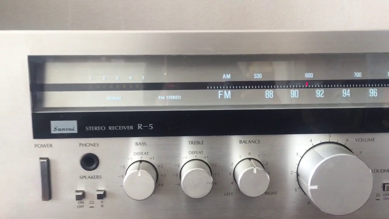 Receiver Sansui R-5 con parlantes telefunken - YouTube