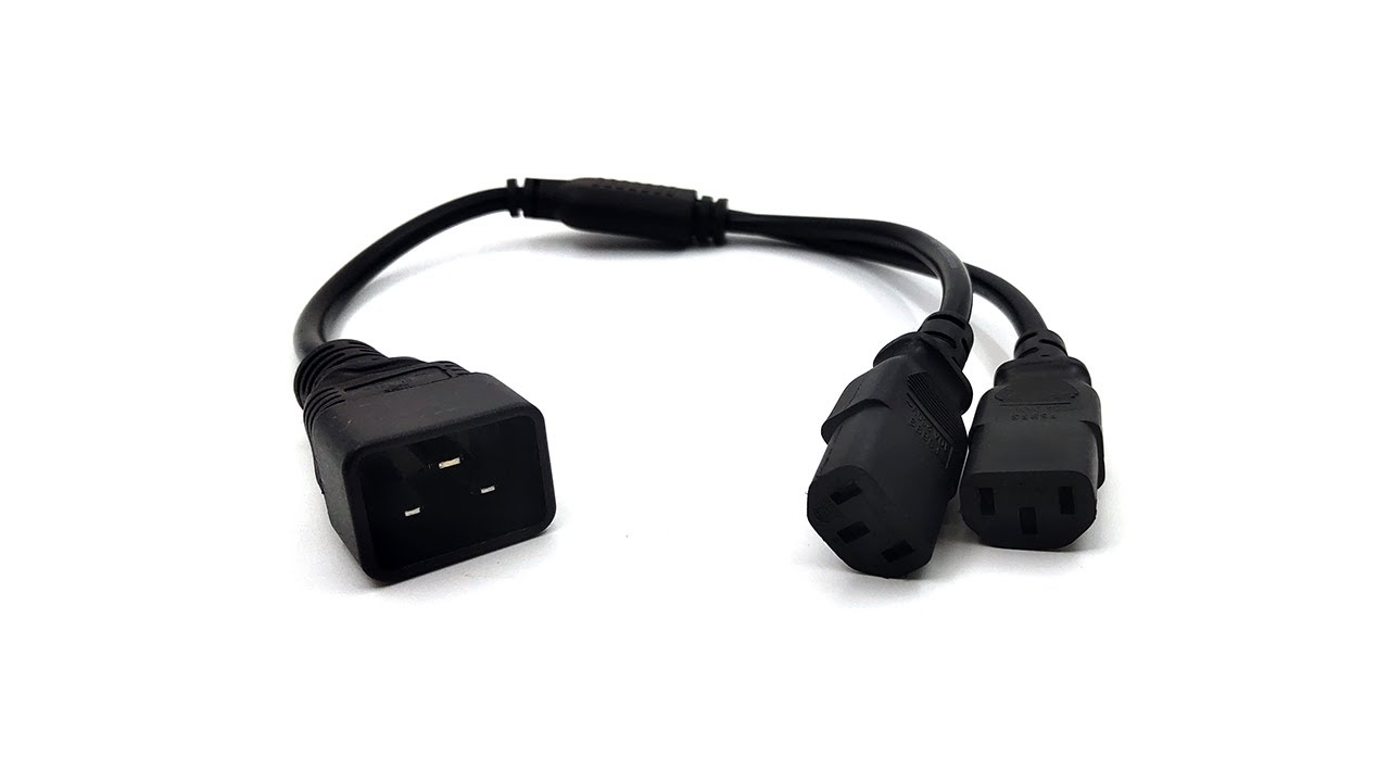 C20 to dual C13 splitter power cord - YouTube