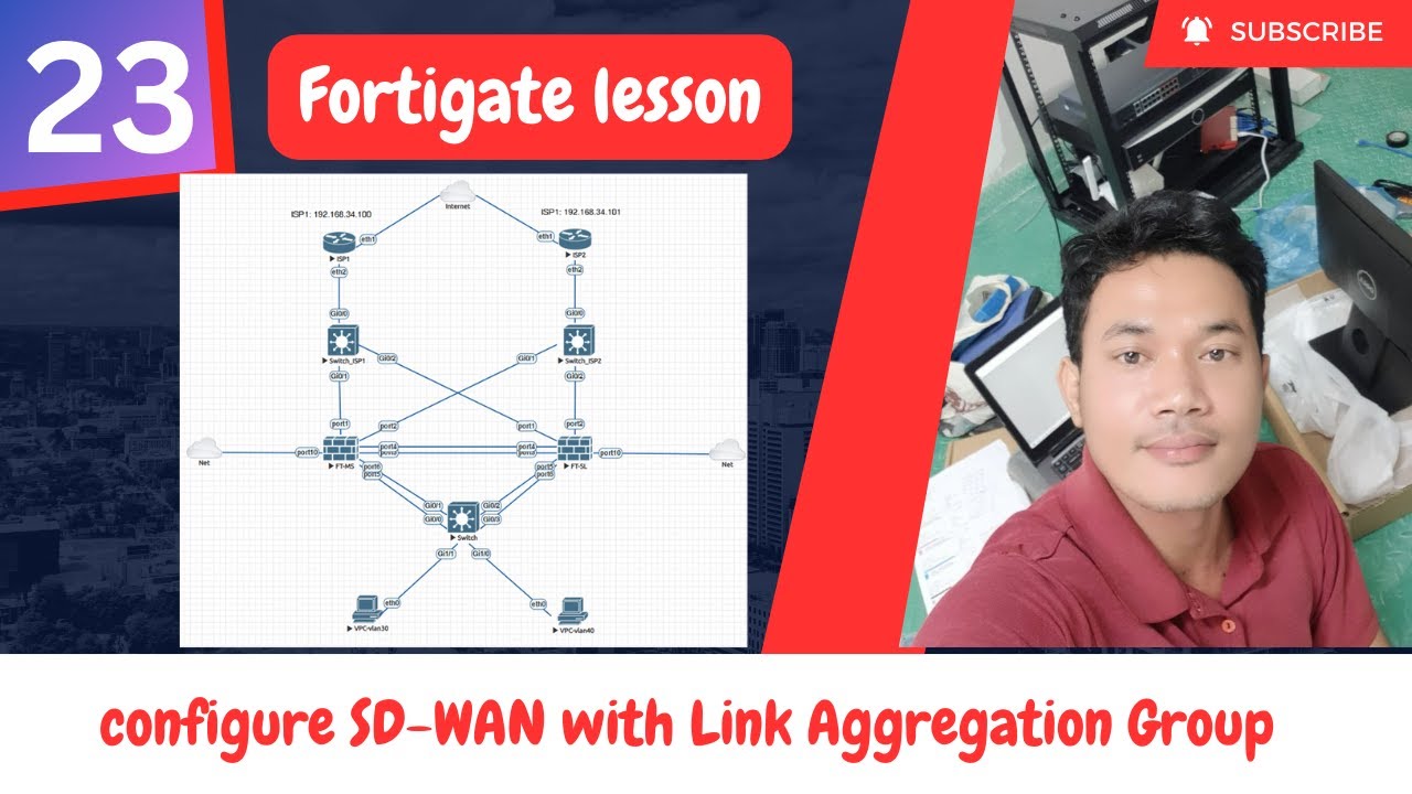 23 How to configure SD WAN with Link Aggregation Group - YouTube