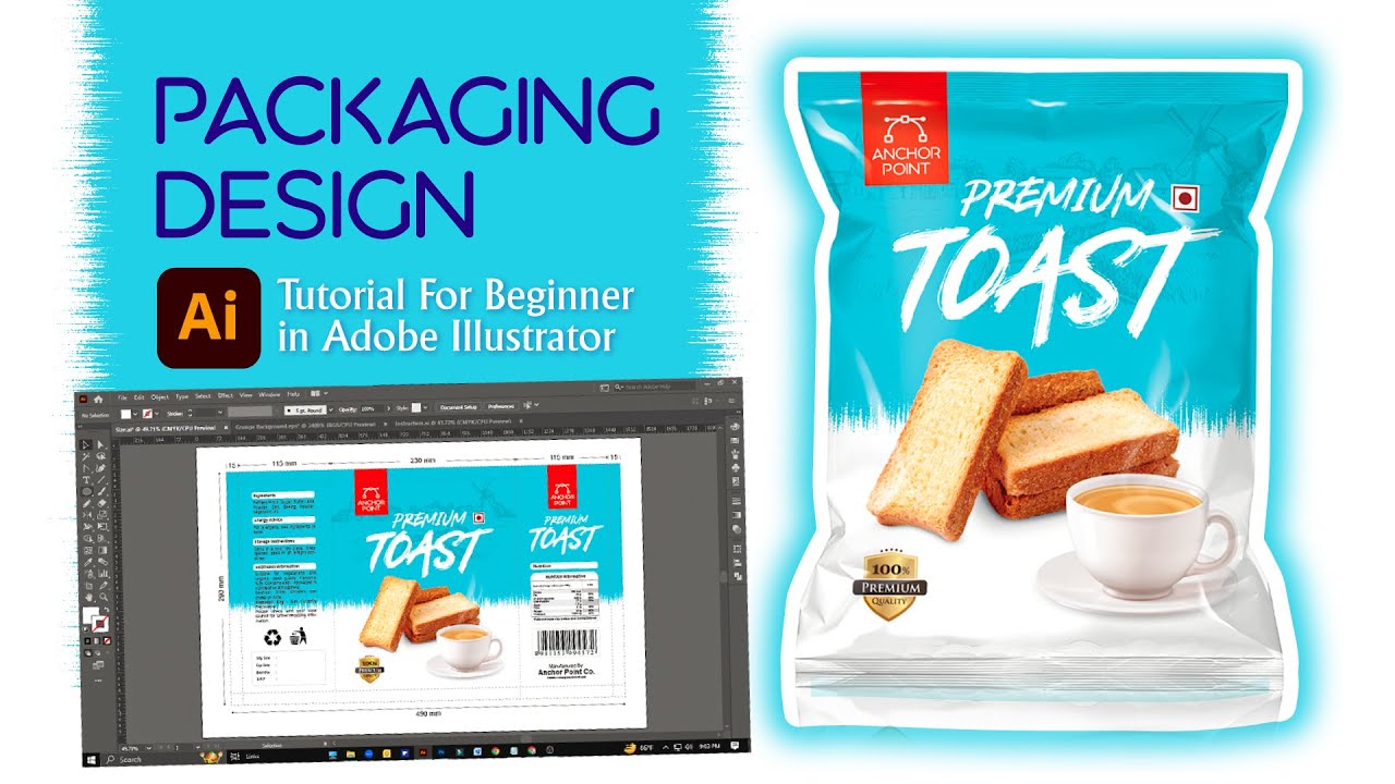 CREATIVE TOP-NOTCH Product Packaging Design in Adobe Illustrator - YouTube