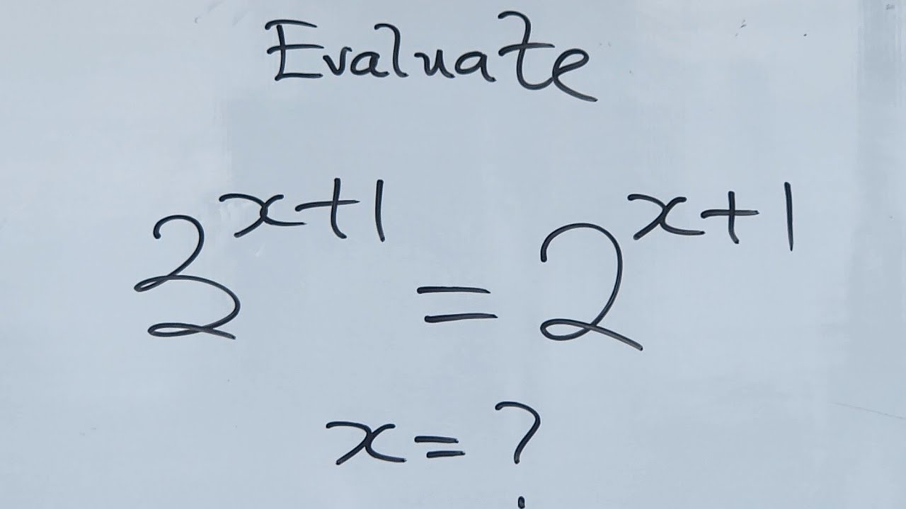 Olympaid Exponential Maths Problem Youtube