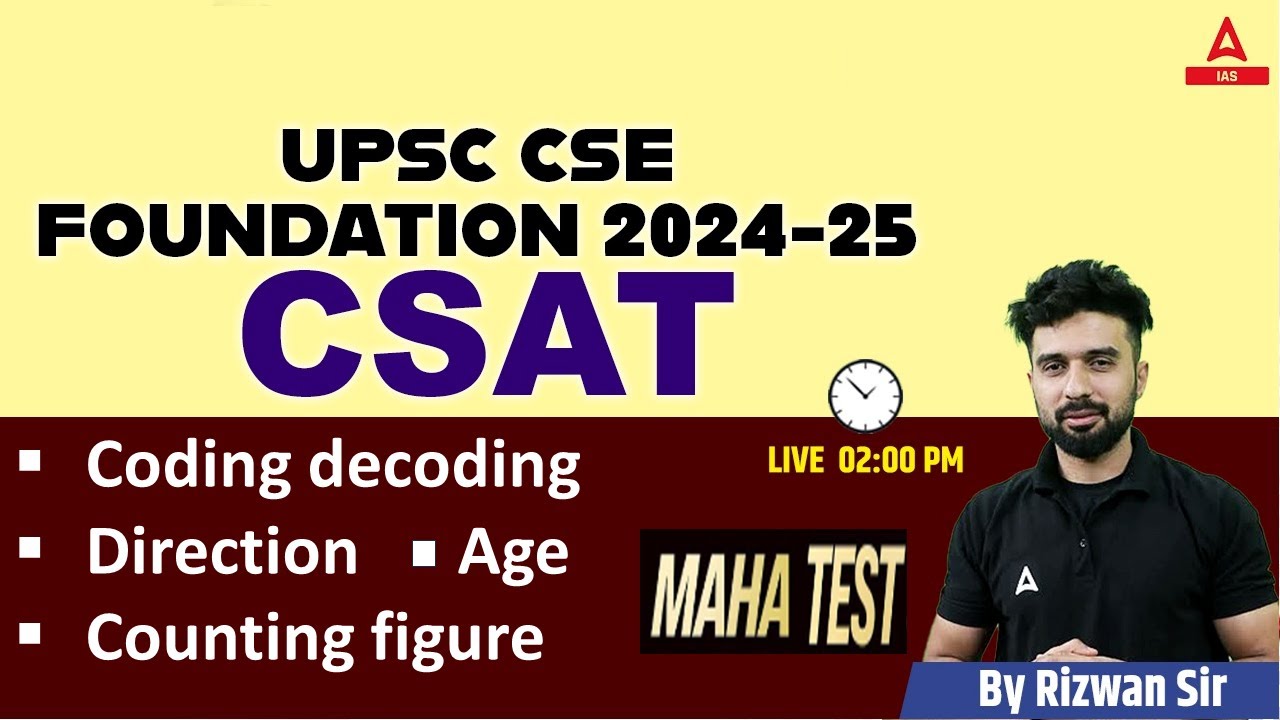 CSAT Reasoning Important | UPSC CSAT Reasoning Classes 2024 BY Rizwan ...