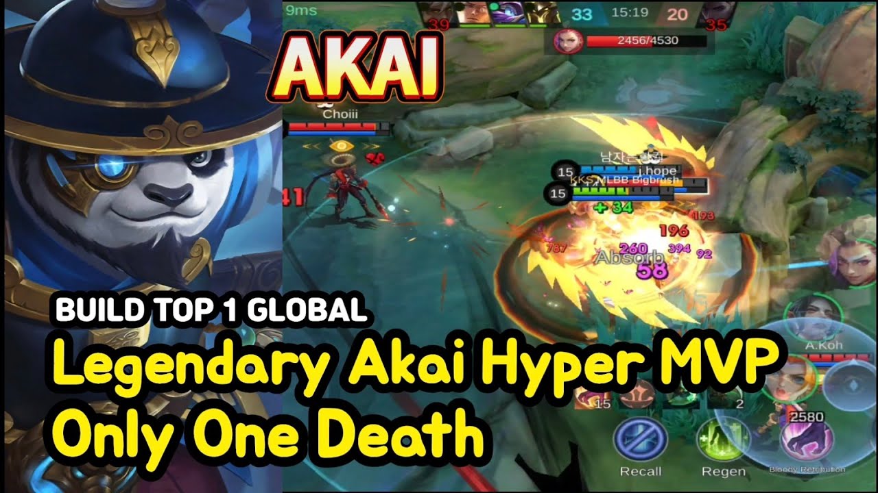 Akai (Mythical Glory): Hyper MVP Tank Jungle Domination | MLBB Ranked ...