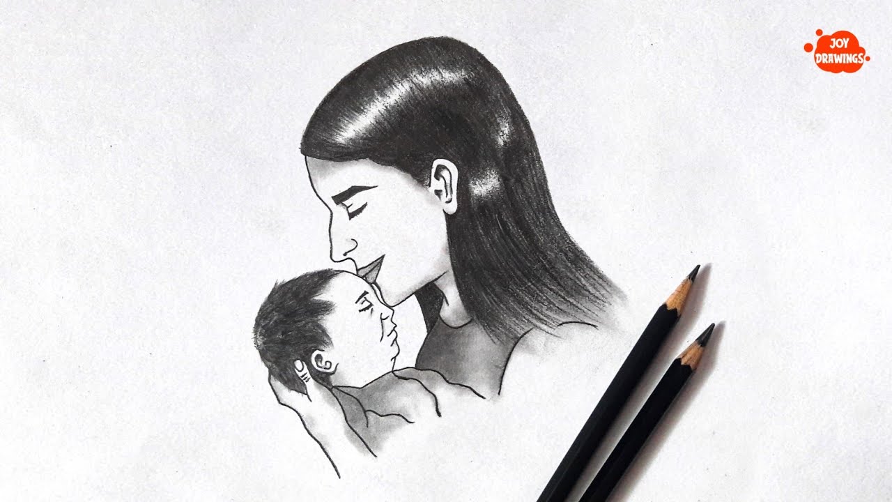 Mothers day drawing very easy | draw mother's day gift | how to draw ...