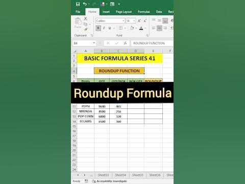 roundup function in excel | Basic Formula Series | Computer with vishal - YouTube