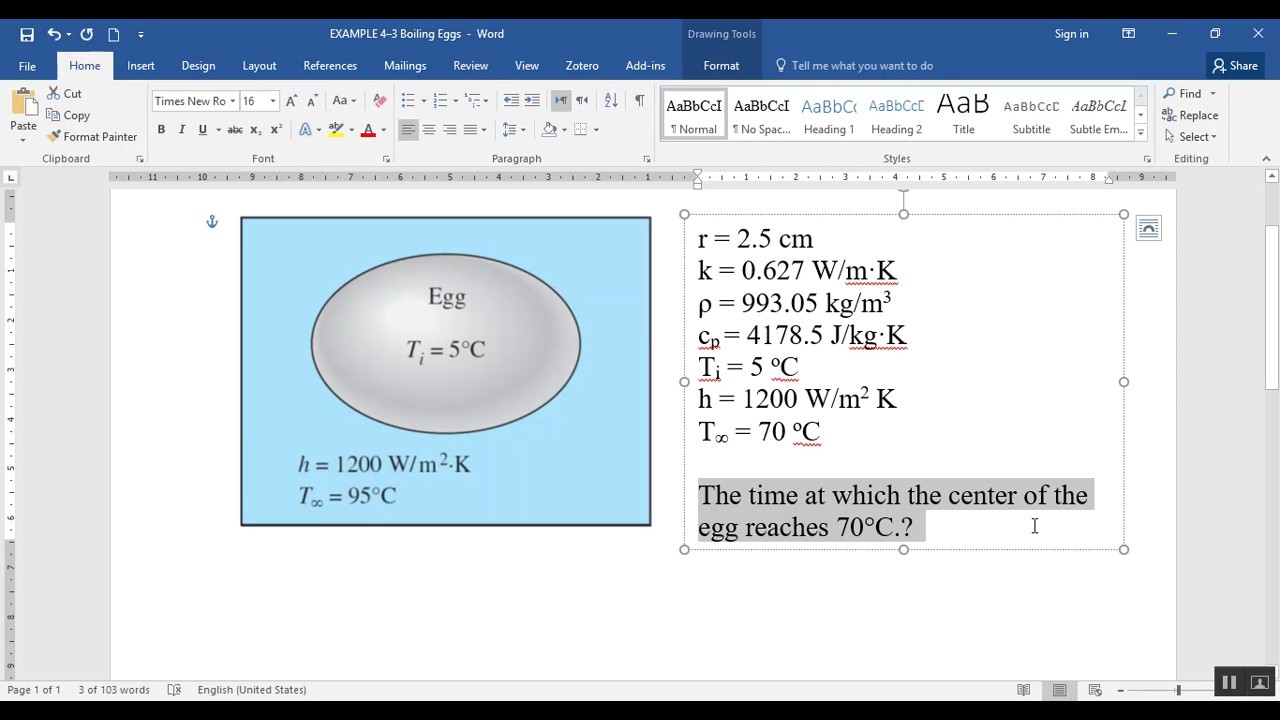 COMSOL Conduction heat transfer EXAMPLE 4–3 Boiling Eggs - YouTube