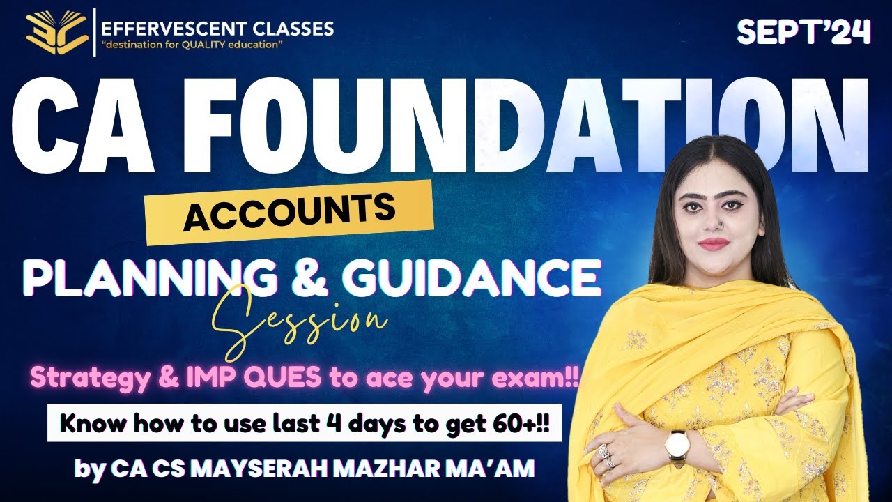 How to do last revision of CAF Accounts before exam Part-1 | Get 60+ in ...