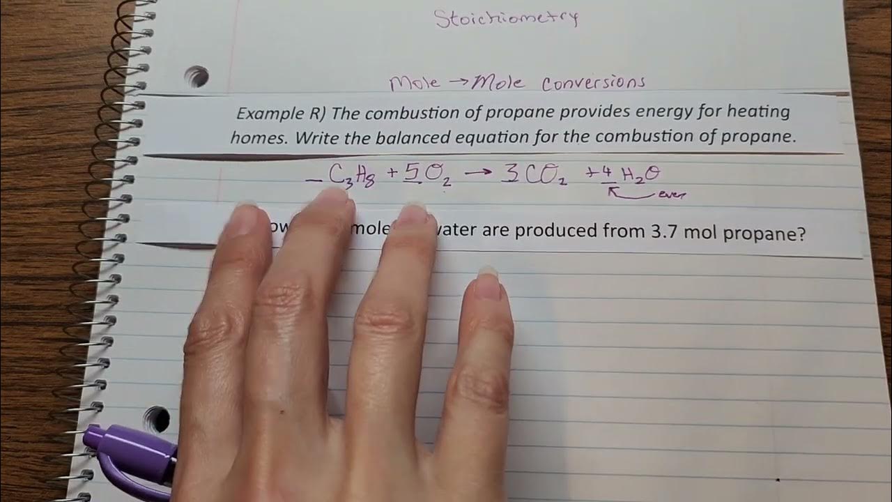 stoichiometry mole to mole conversion (example R) | chemistry - YouTube