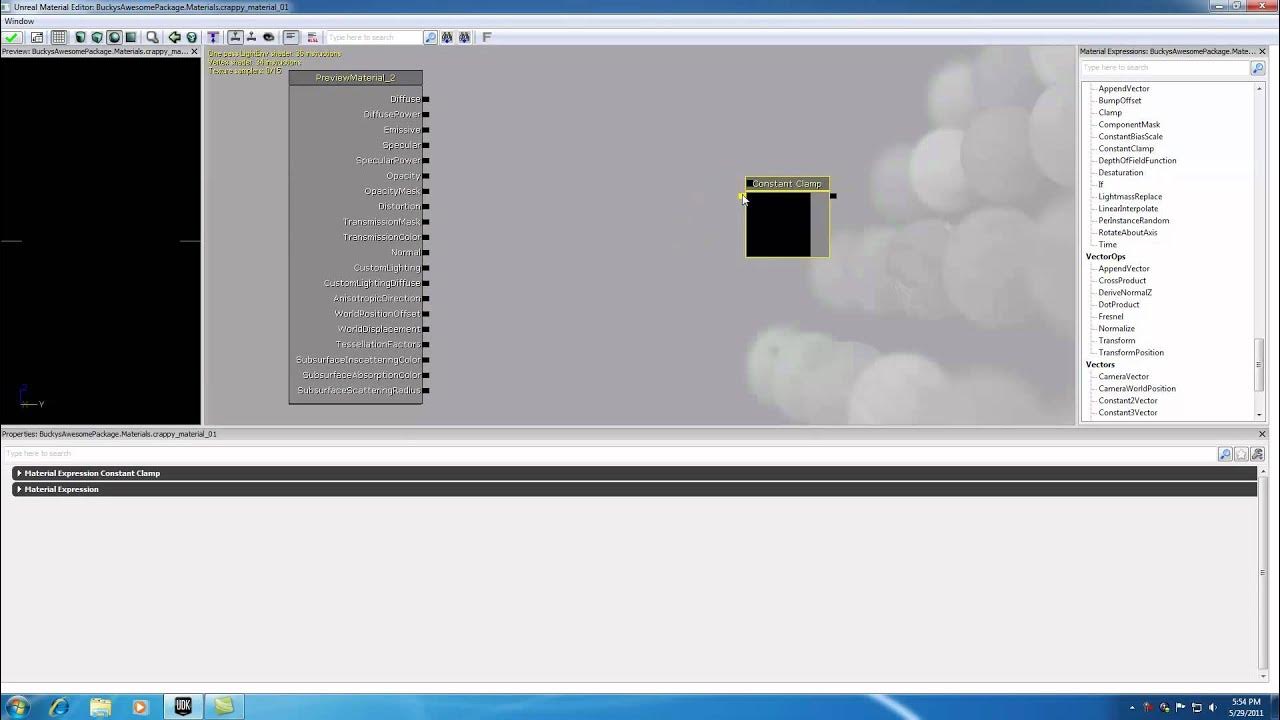 Unreal Development Kit UDK Tutorial - 21 - Creating Custom Materials - YouTube