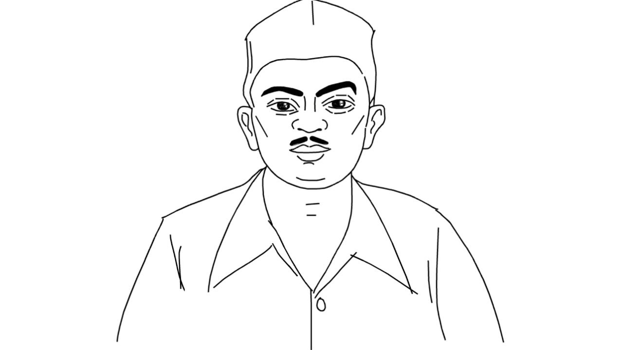 How to draw Sukhdev Thapar face II Indian Revolutionary Sukhdev Thapar ...