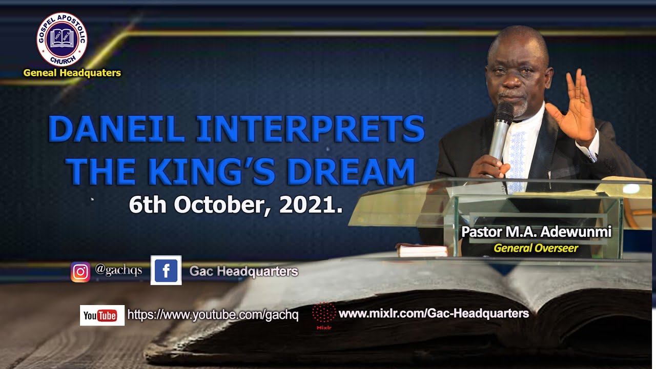 Wednesday Bible Lecture | DANIEL INTERPRETS THE KING’S DREAM - YouTube