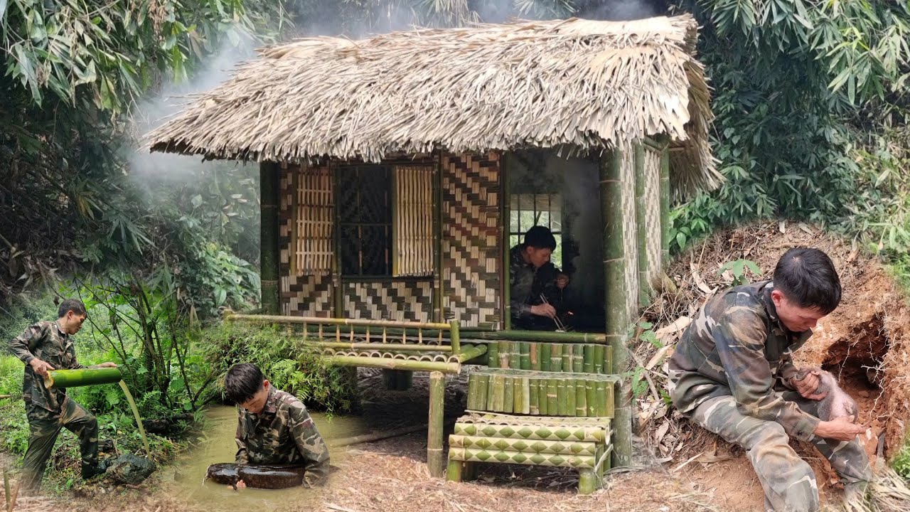full 25 days the guy survived in the wild forest | Đại King Of Survival ...