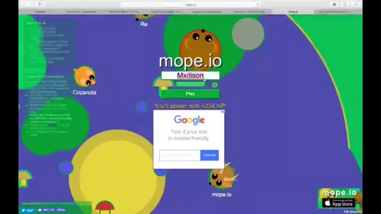 Mope.io first game! - YouTube