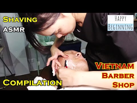 THE BEST ASMR Barber Shop Shaving Compilation