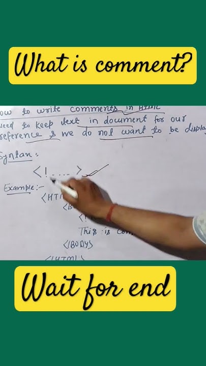 How to write comments in HTML Language?#ytshort #education #html5 # ...
