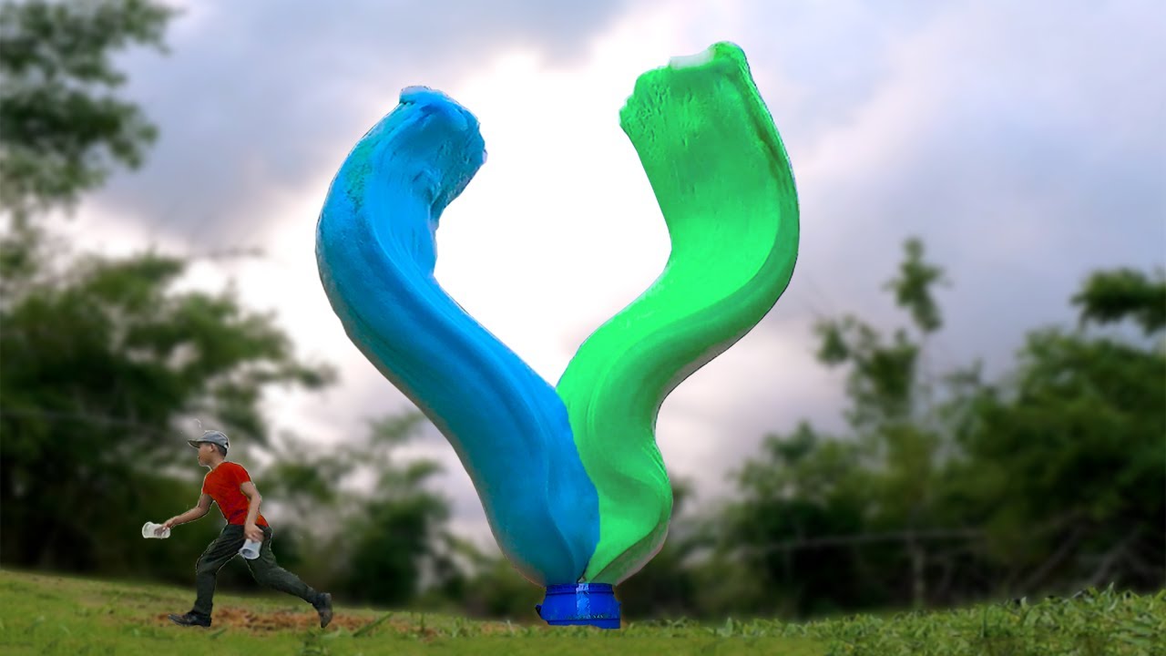 Experiment : Big Worm Eruption Toothpaste From Coca-cola ,Sprite ,Fanta ...