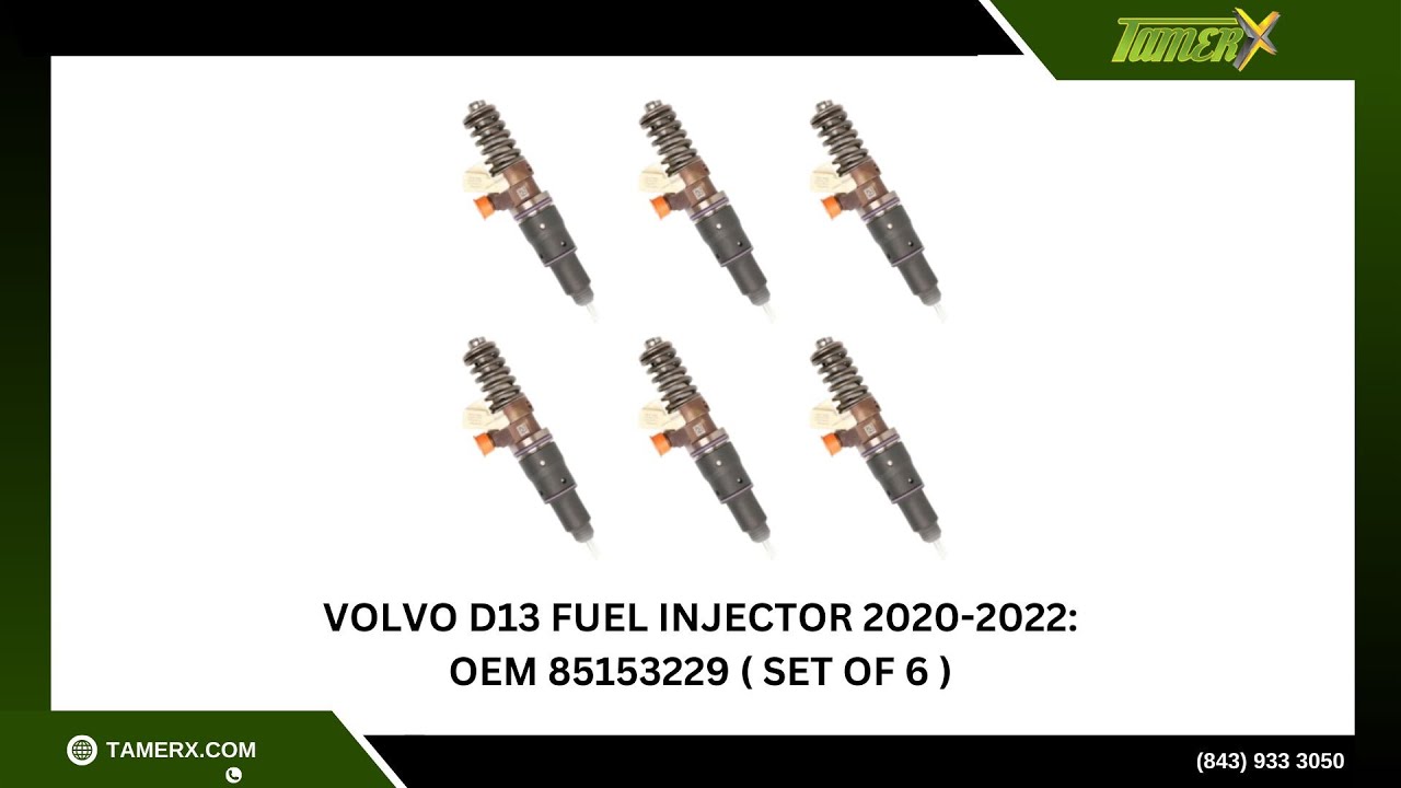 Volvo D13 Fuel Injector 2020-2022: OEM 85153229 ( Set of 6 ) - YouTube