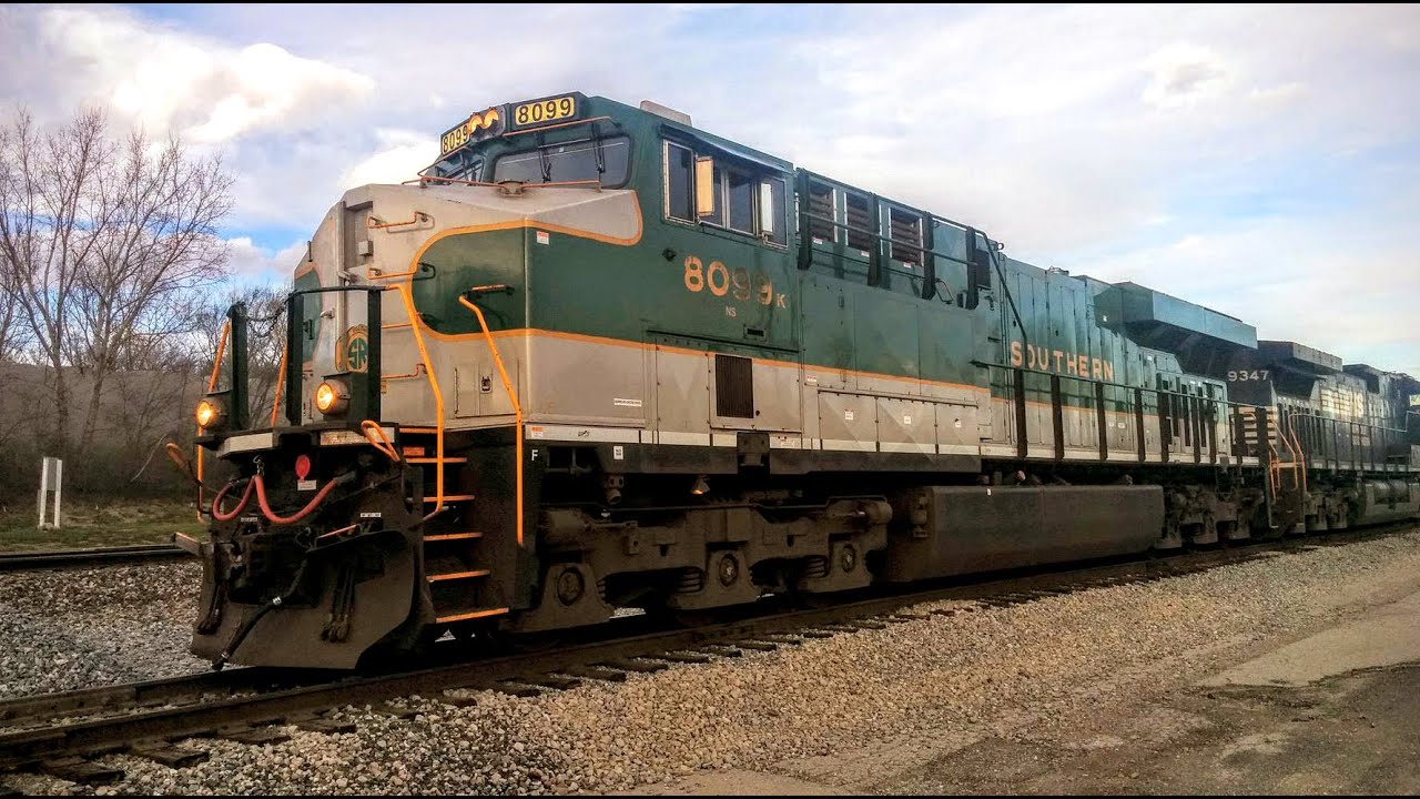 Heritage: Norfolk Southern's "Southern" unit #8099: The Chase - YouTube