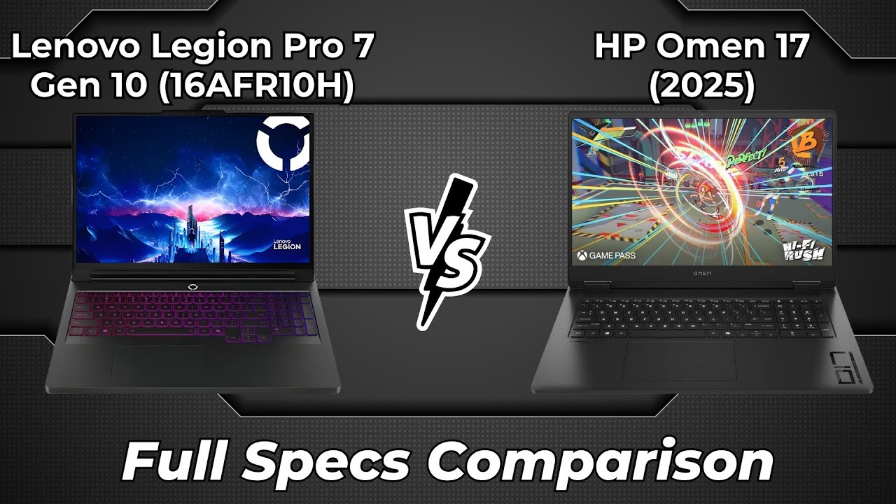 Lenovo Legion Pro 7 Gen 10 16AFR10H vs HP Omen 17 2025 🔥 Full Specs ...