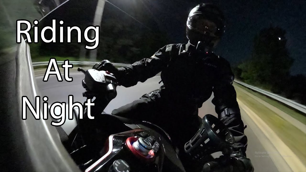 Riding At Night On My 2020 Honda GoldWing DCT - YouTube