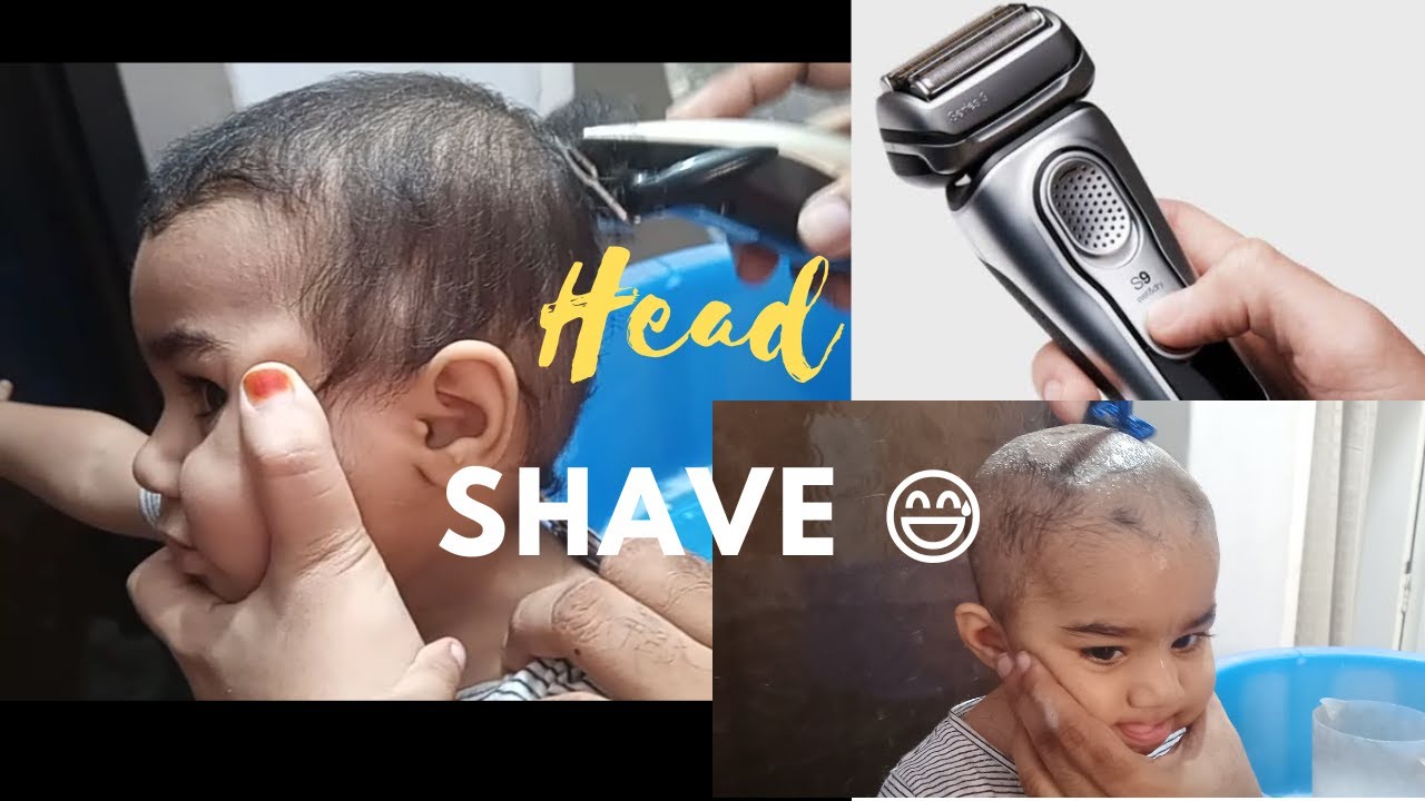 Hoor ka head shaving 😅 piyare piyare hair utar gaye 😅 #headshave #funny ...