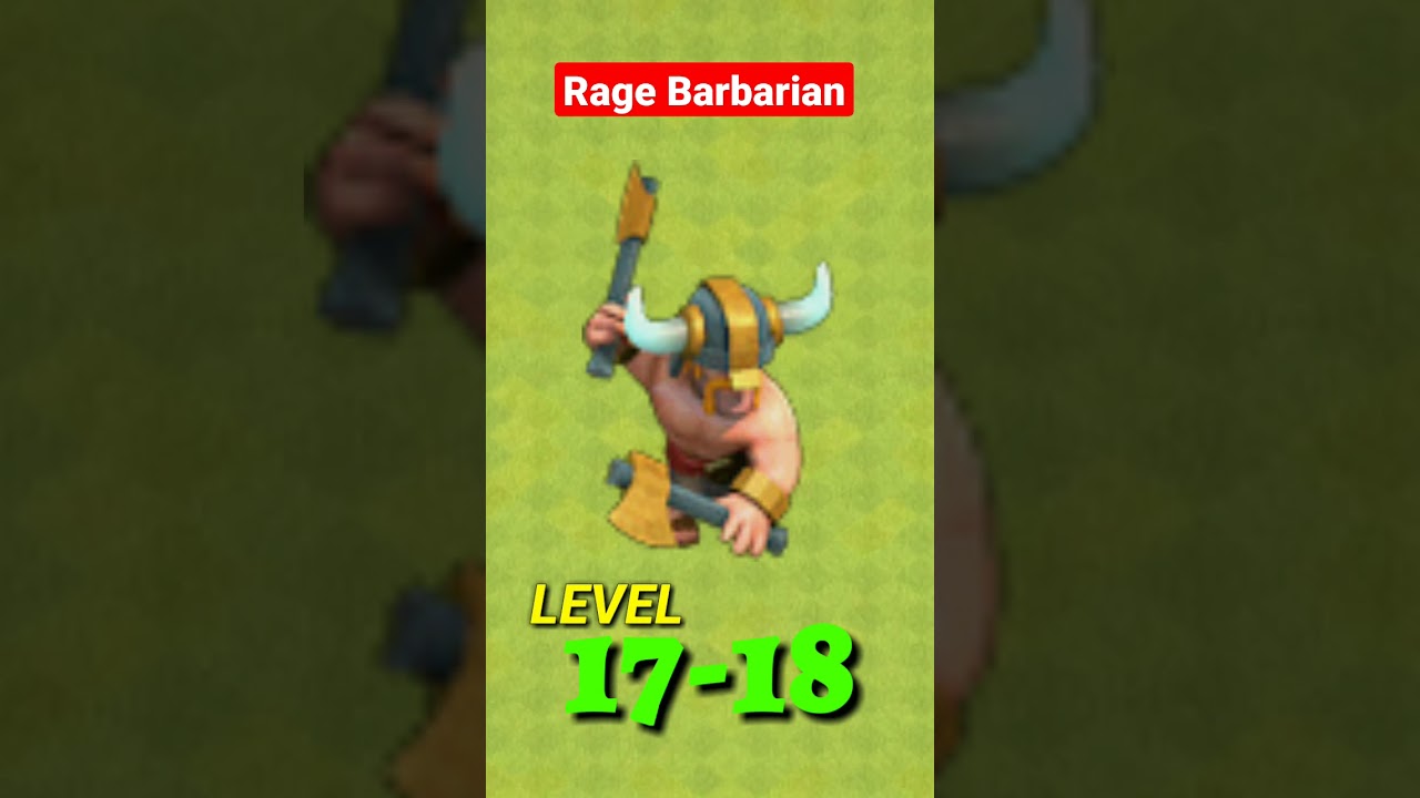 Rage Barbarian All Levels | Rage Barbarian Level 1 to Max | levels ...